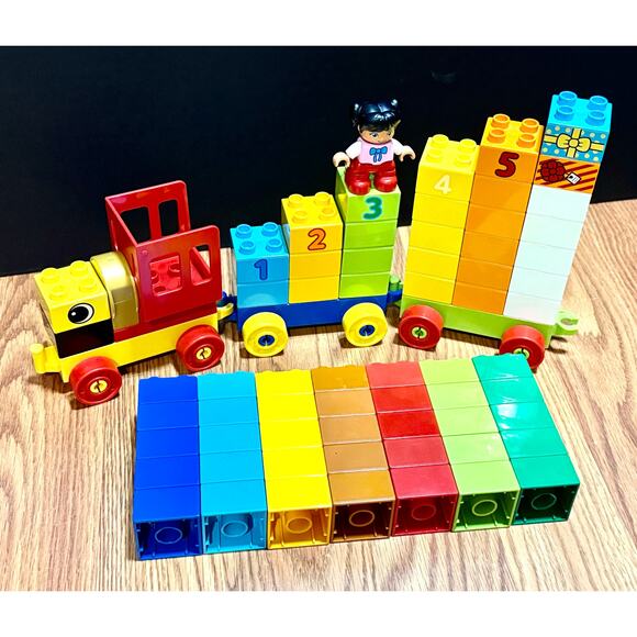 Lego | Toys | Lego Duplo Number Train 5 Lots Of Extras Numbers Counting Stacking Building | Poshmark